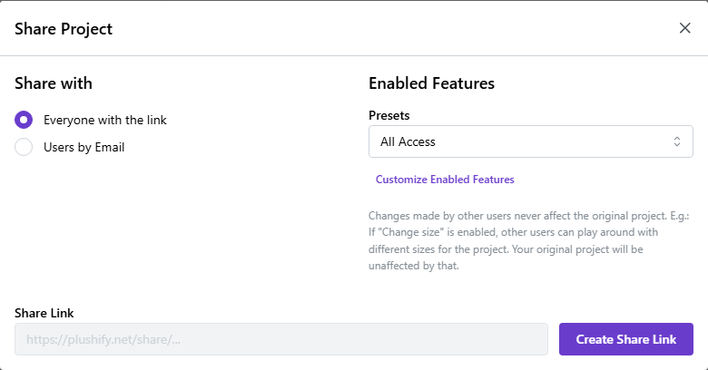 Sharing Your Project | Plushify Guide